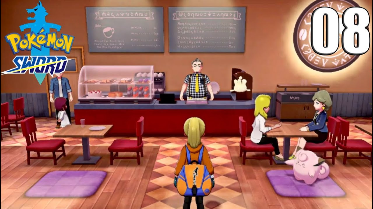 Let's Play Pokemon Sword Part 8- The Battle Cafe Monster - YouTube