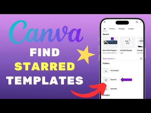 How to Find Starred Templates on Canva - YouTube