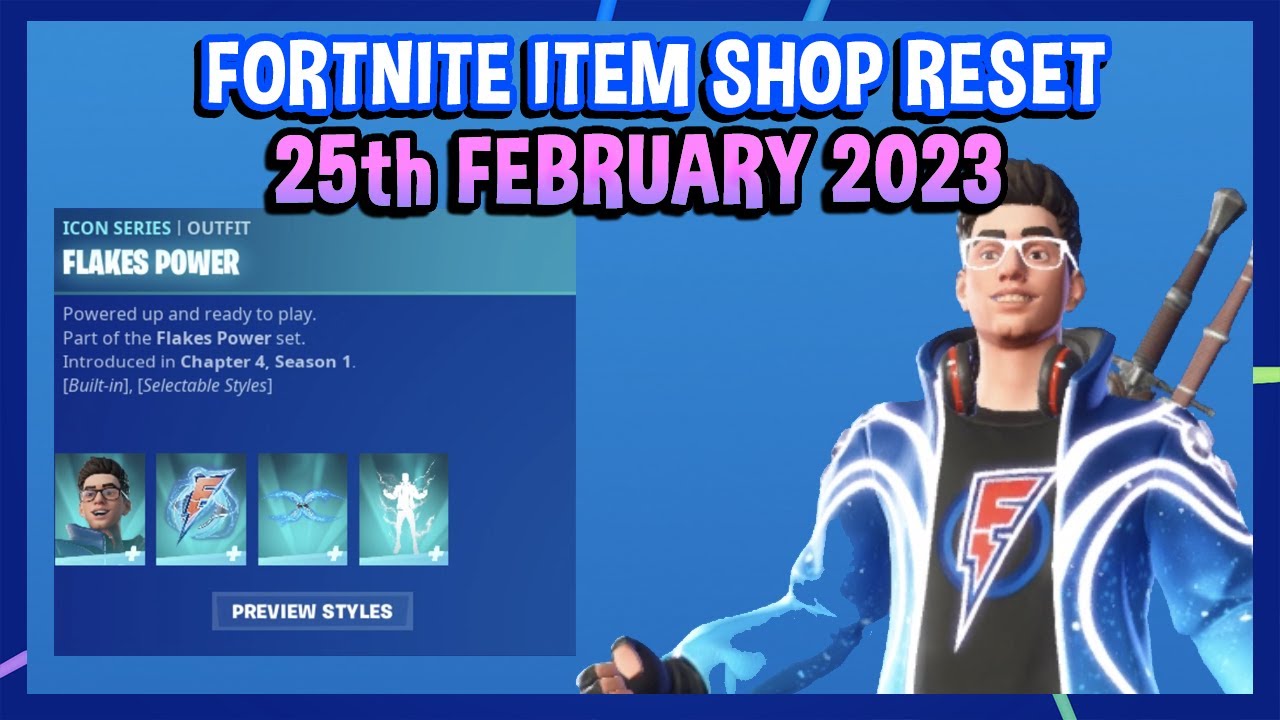 *NEW* FLAKES POWER PACK! (Fortnite Item Shop Reset 25th February 2023 ...