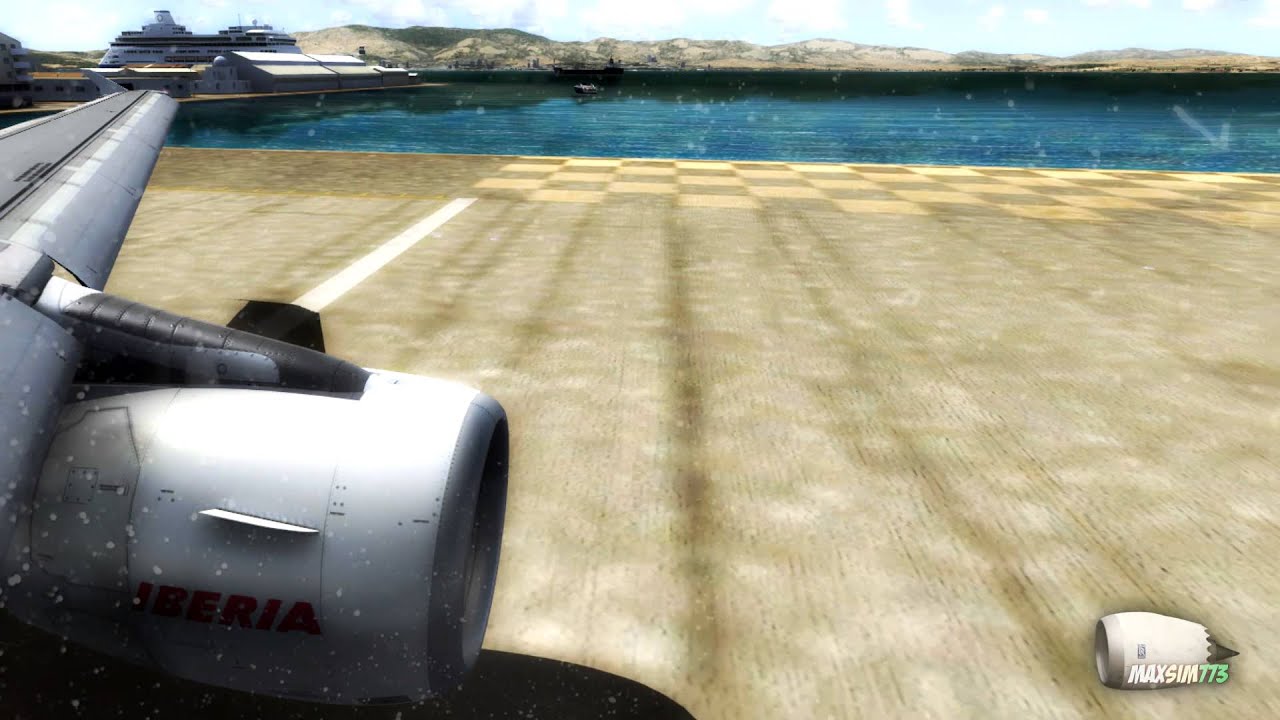 Iberia A321 Takeoff from Gibraltar Realistic - YouTube