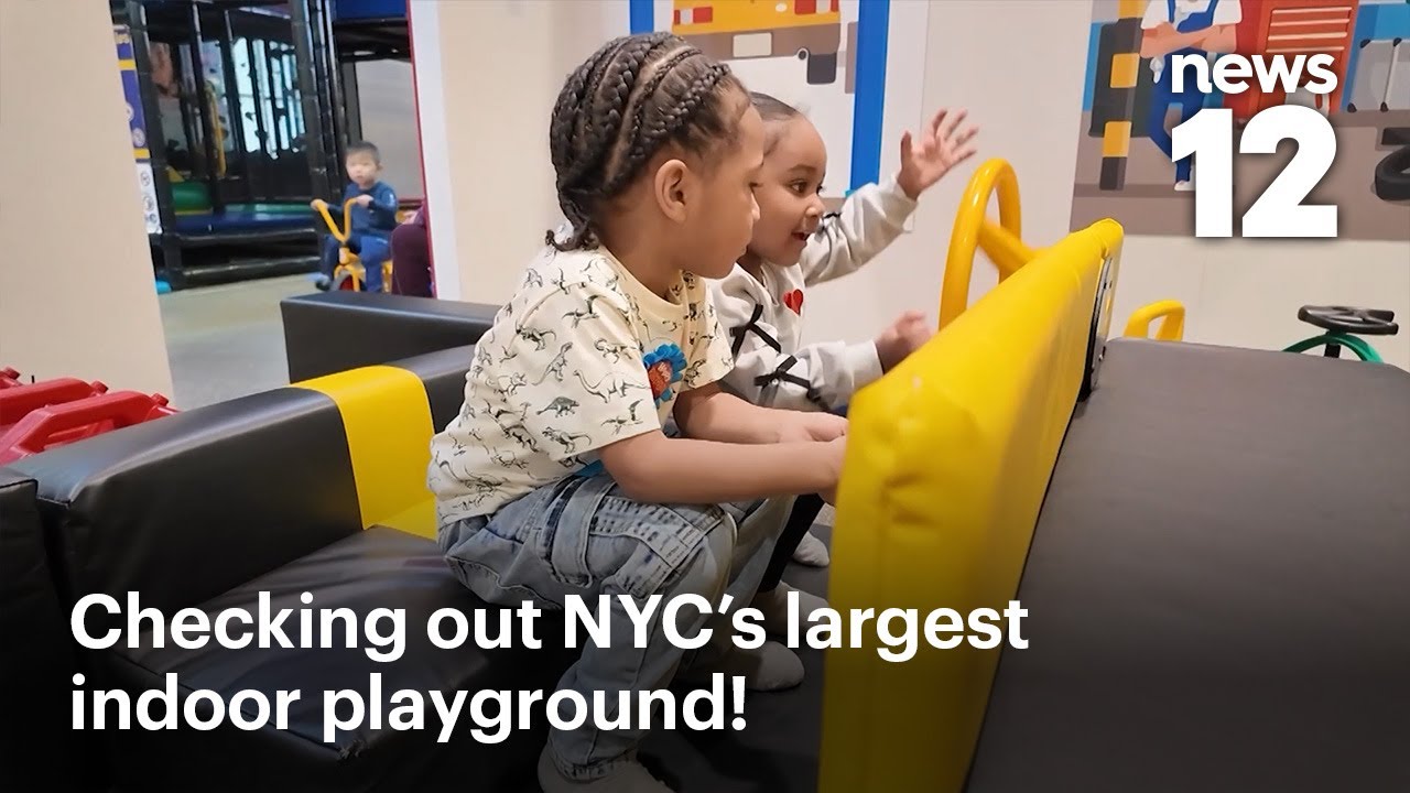 Kids explore NYC's largest indoor playground at Complete Playground ...