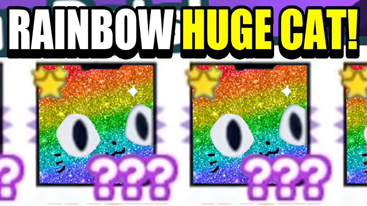 WORLDS FIRST RAINBOW HUGE CAT? Is it possible? | Pet Simulator X Roblox ...