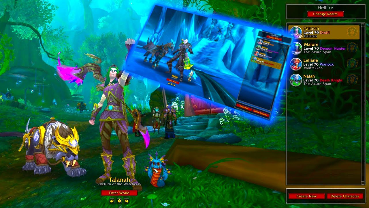 NEW CHARACTER SELECT SCREEN!! World of Warcraft Re-imagined by a fan ...