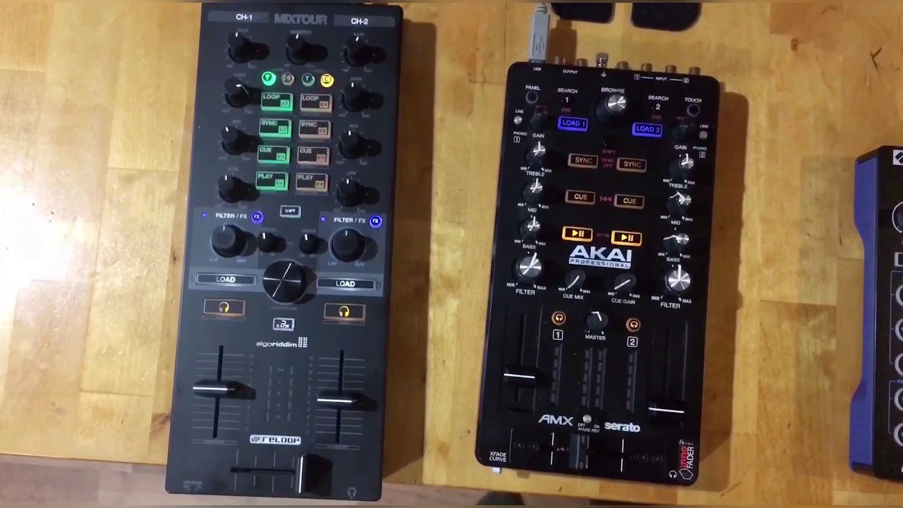 Akai AMX vs Reloop MIXTOUR Battle of the portable mini mixers! - YouTube