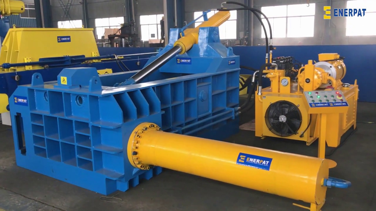 Automatic scrap metal baler, automatic operation, with high density ...