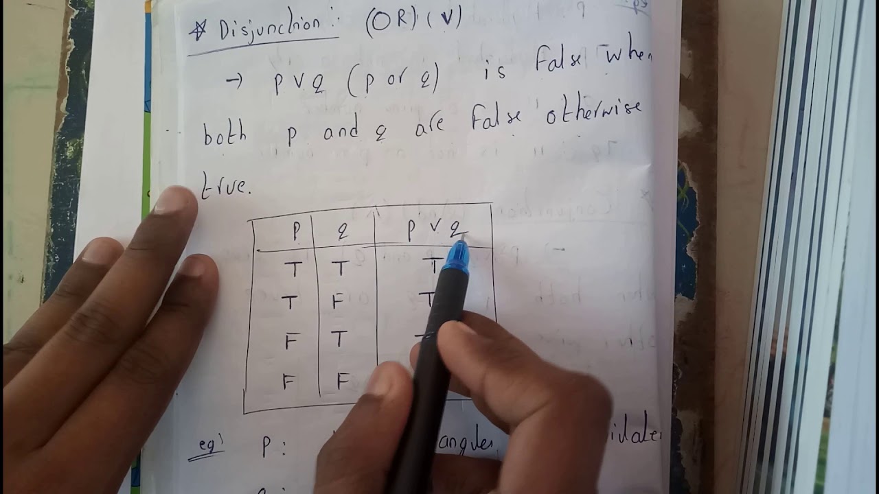 DISJUNCTION || LOGIC & SETS || DISCRETE MATHEMATICS || OU EDUCATION ...