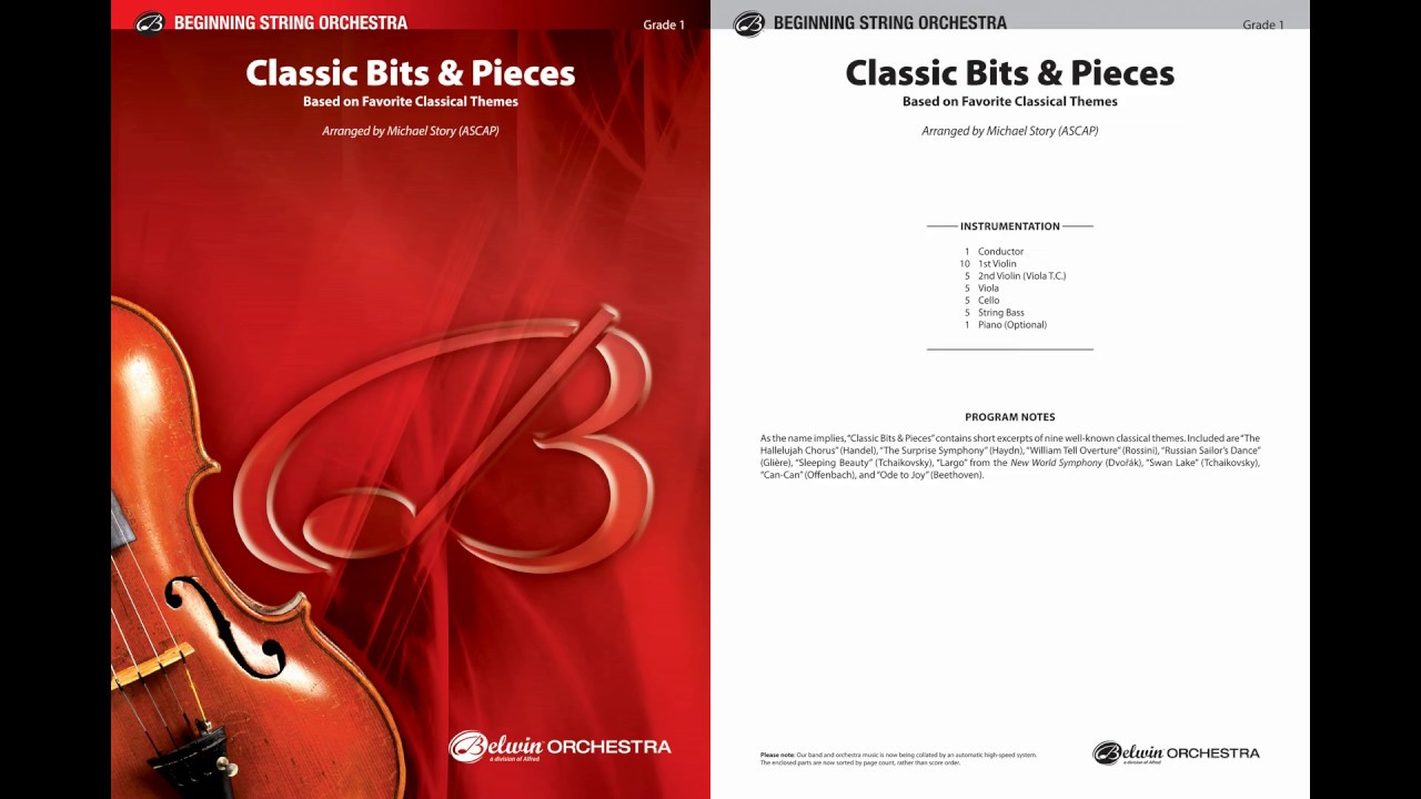 Classic Bits & Pieces, arr. Michael Story – Score & Sound - YouTube