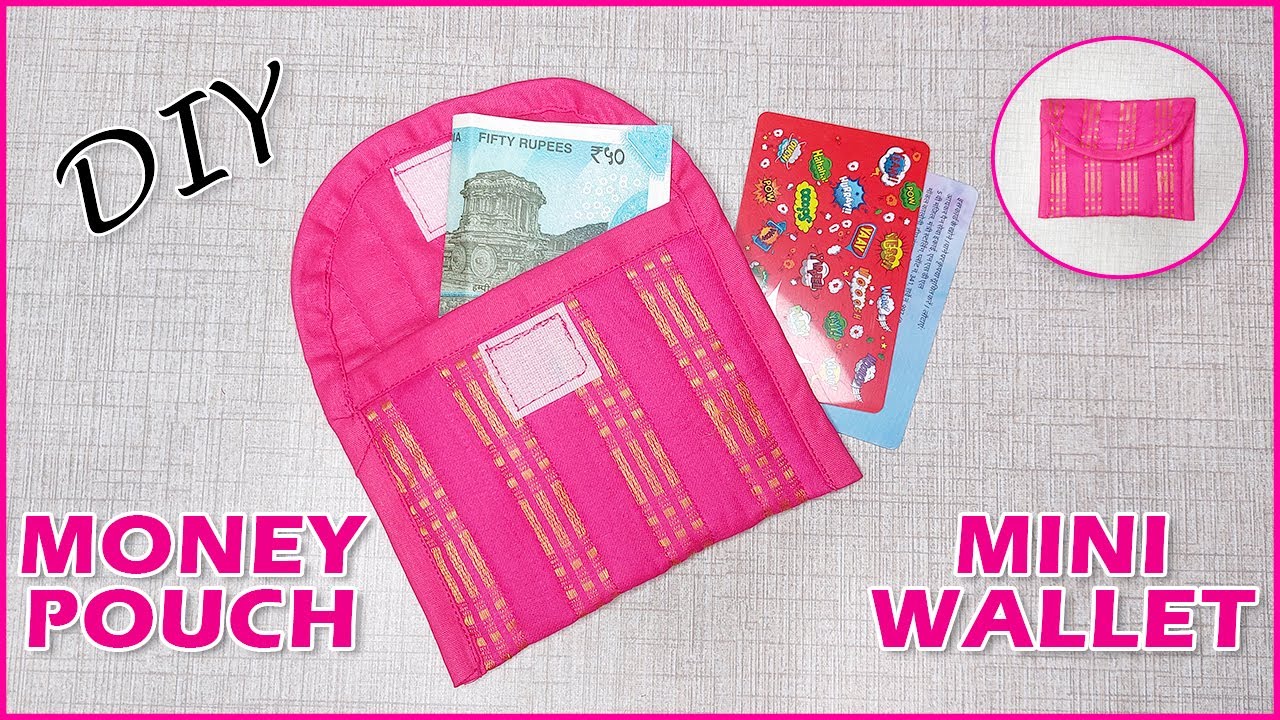 Mini Wallet DIY | Money Pouch | Coin Pouch | Card Wallet Sewing ...