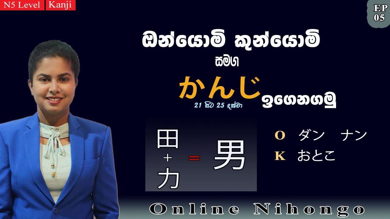 Learn Japanese Kanji N5 Level 21-25 (with stroke order)/Onyomi-Kunyomi ...