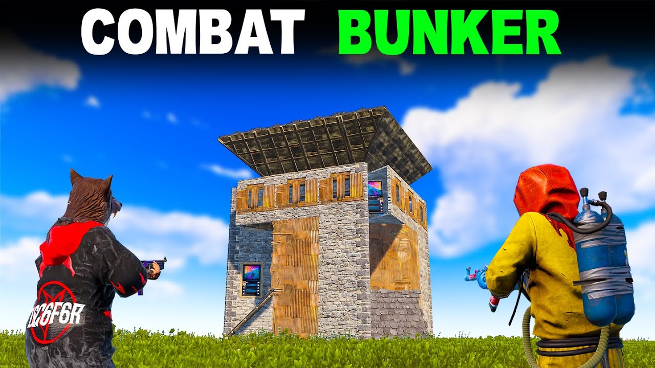 RUST - COMBAT BUNKER / Online & Offline Defense / 2x2 Base Design - YouTube