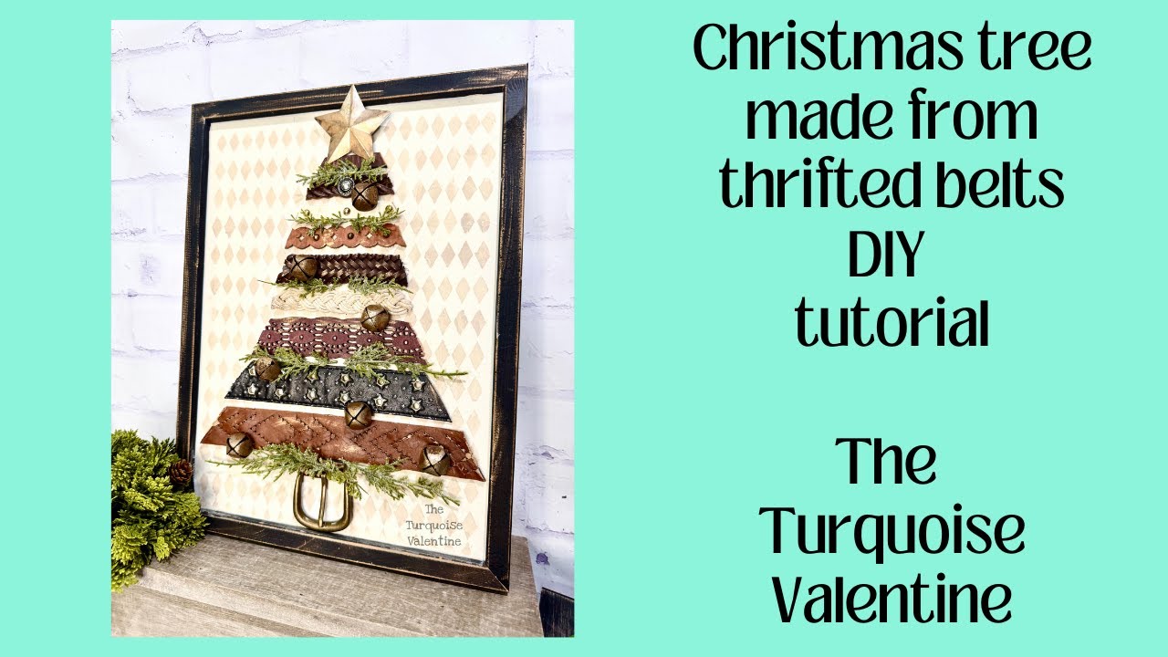 Christmas tree made from thrifted belts DIY tutorial - YouTube