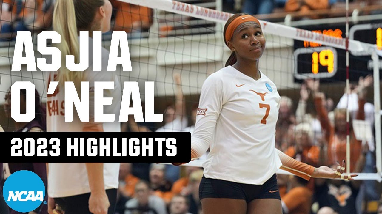 Asjia O'Neal 2023 NCAA volleyball tournament highlights - YouTube