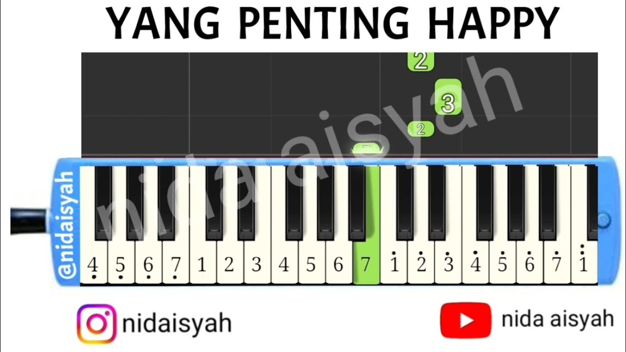 NOT ANGKA PIANIKA YANG PENTING HAPPY | TUTORIAL MUDAH MAIN PIANIKA LAGU ...