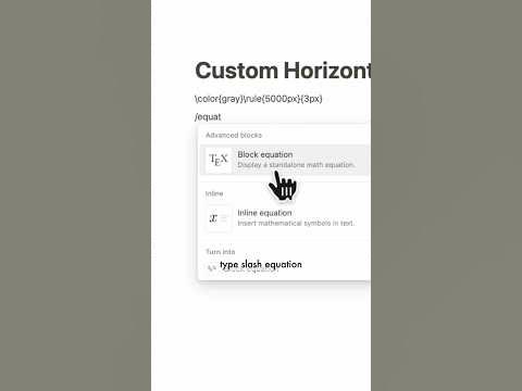 Custom Horizontal Dividers with Notion #notion #notionapp #notiontips - YouTube