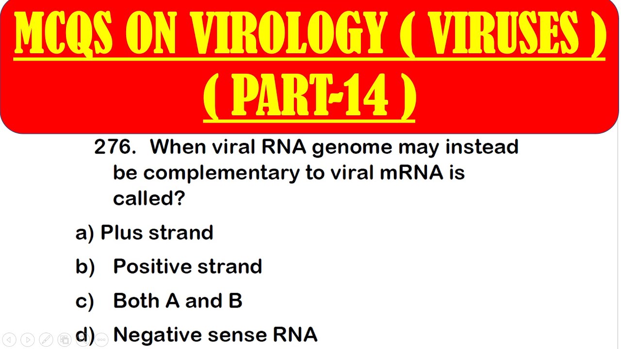 MCQS ON VIRUSES || virology mcqs questions with answers || PART 14 ...
