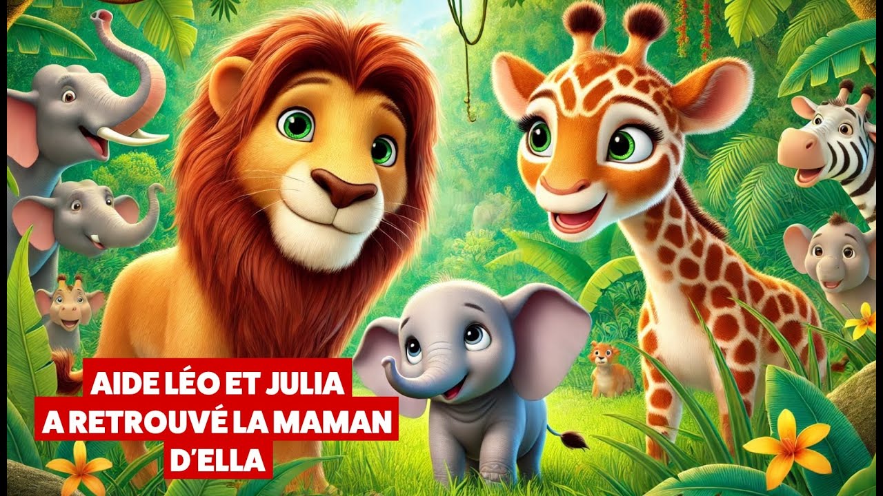 Léo le Lion et Julia la Girafe : Une Aventure Magique dans la Jungle ...