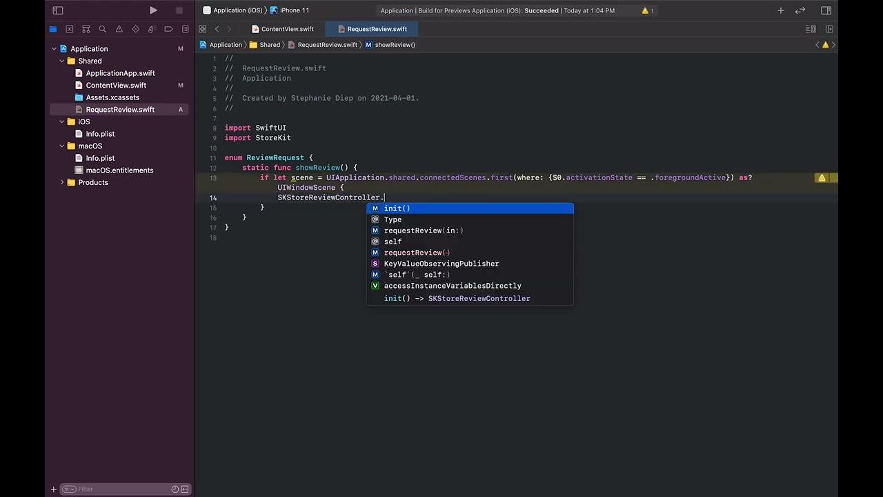 [SWIFTUI ADVANCED HANDBOOK] 018 AppReview - YouTube