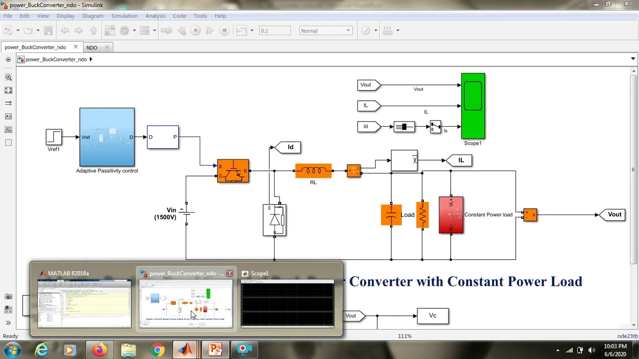MATLAB code for Adaptive Passivity Based Control of Buck Power ...