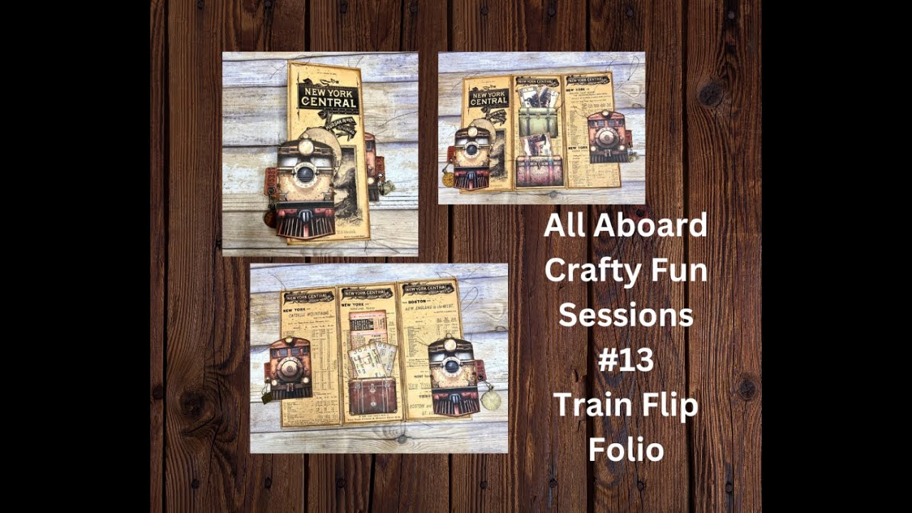 All Aboard for Crafty Fun Sessions #13 Train Flip Folio - YouTube