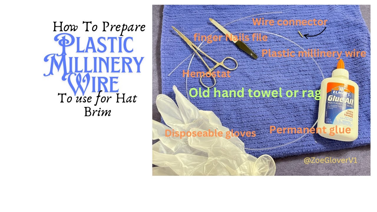 How to Use Plastic Millinery Wire For Hat Brim. - YouTube