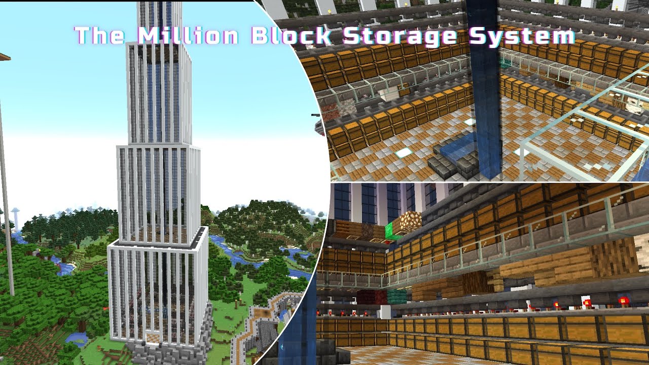The Million Block Storage System In Minecraft - YouTube