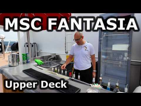MSC FANTASIA Upper Deck Tour 4K 🚢 | Sports Arena, Yacht Club Sun Deck & Sea Views