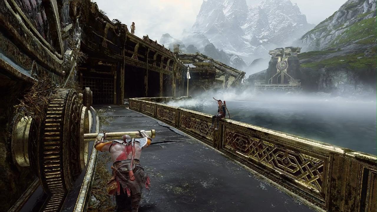 Kratos Moves The World Bridge God of War - YouTube