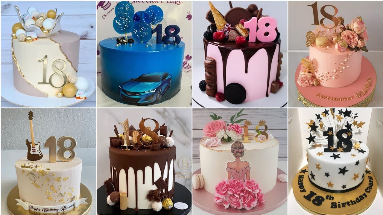 🥳18th birthday cake design | beautiful birthday cake design for ...