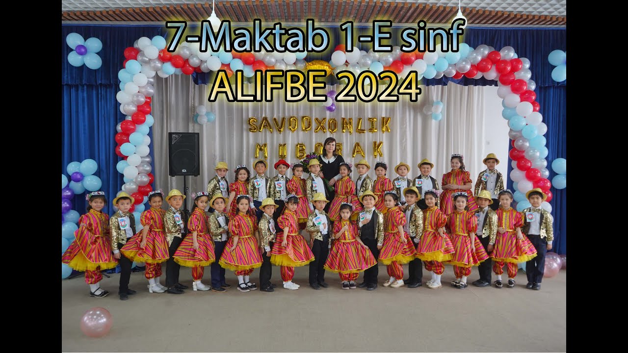 7-Maktab 1-E sinf ALIFBE 2024 - YouTube