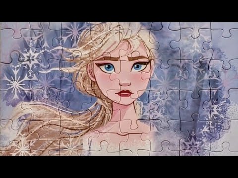 Elsa Winter Season | Frozen Jigsaw Puzzle | Time Lapse - YouTube