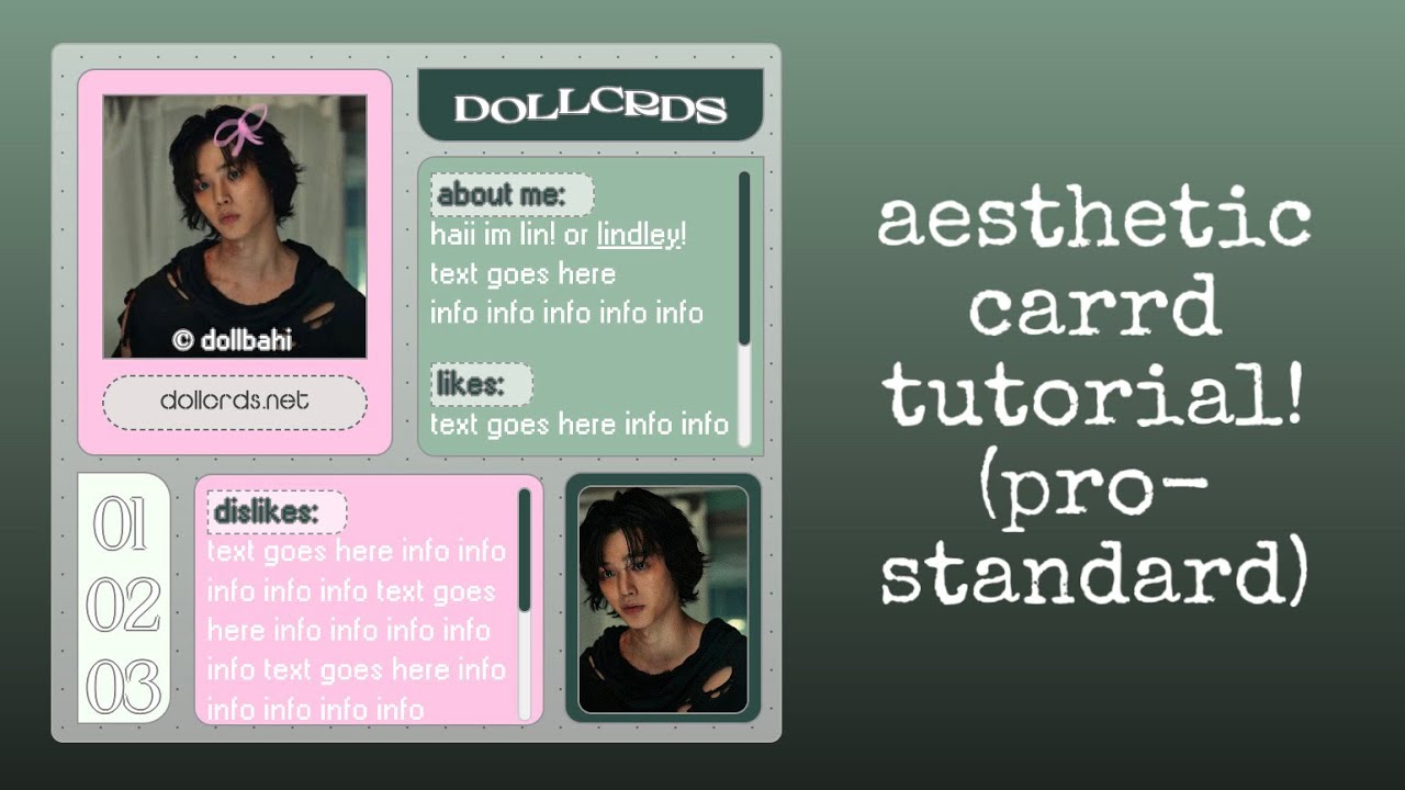 tutorial on this aesthetic pro-standard carrd! - © dollbahi - YouTube