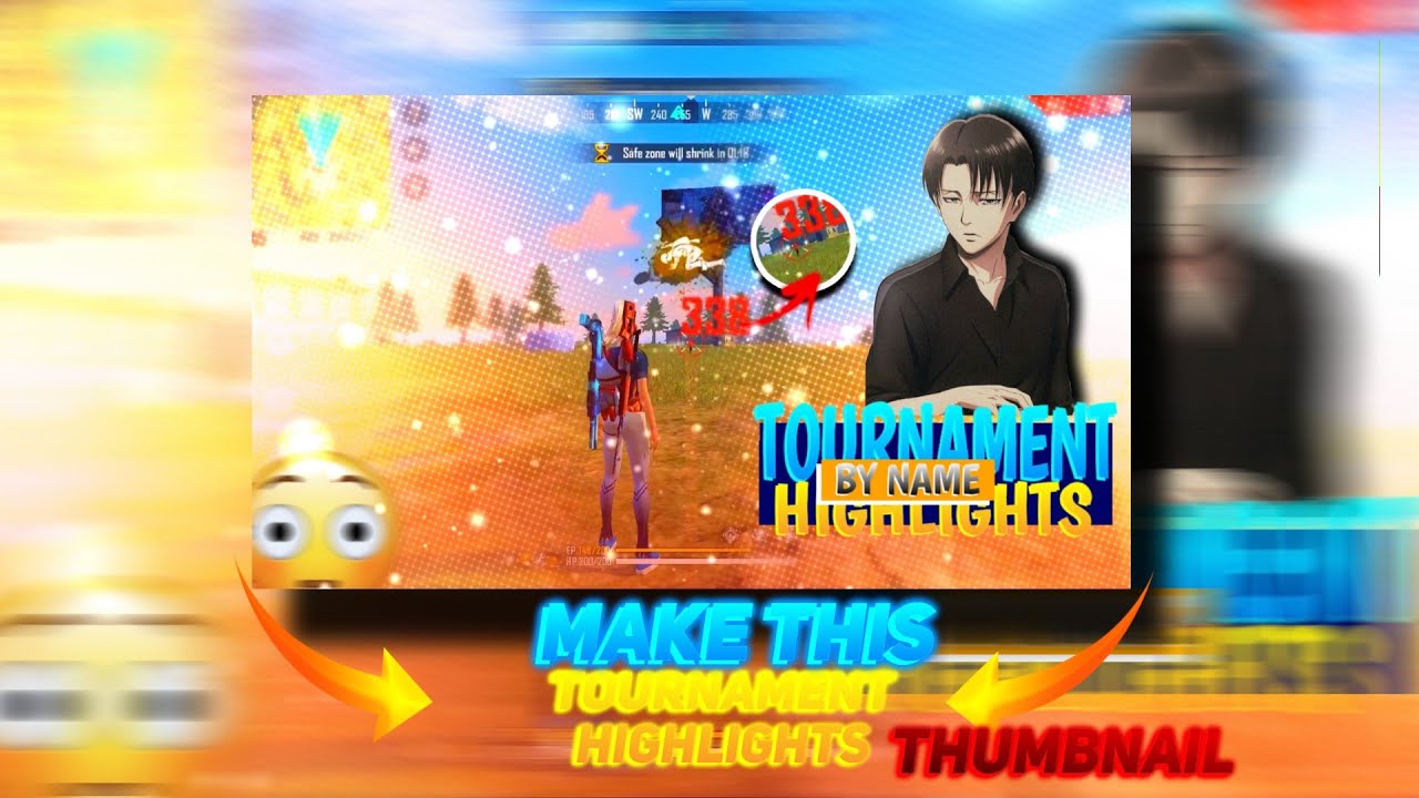 HOW TO MAKE TOURNAMENT HIGHLIGHTS THUMBNAIL LIKE LEGEND FF | KILLER FF ...