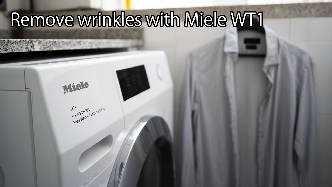 Remove wrinkles with Miele WT1 / ミーレ WT1洗濯乾燥機でしわ取り - YouTube