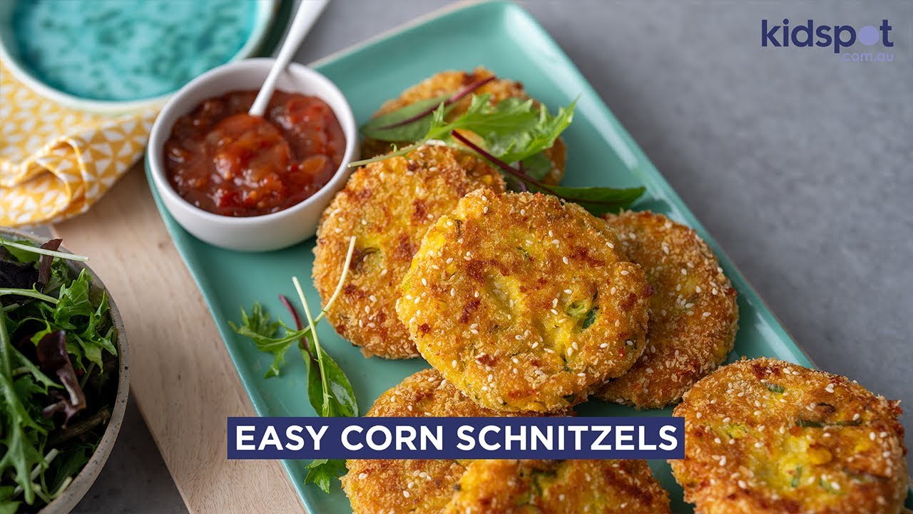 Corn schnitzels | Family Dinner Recipes | Kidspot - YouTube