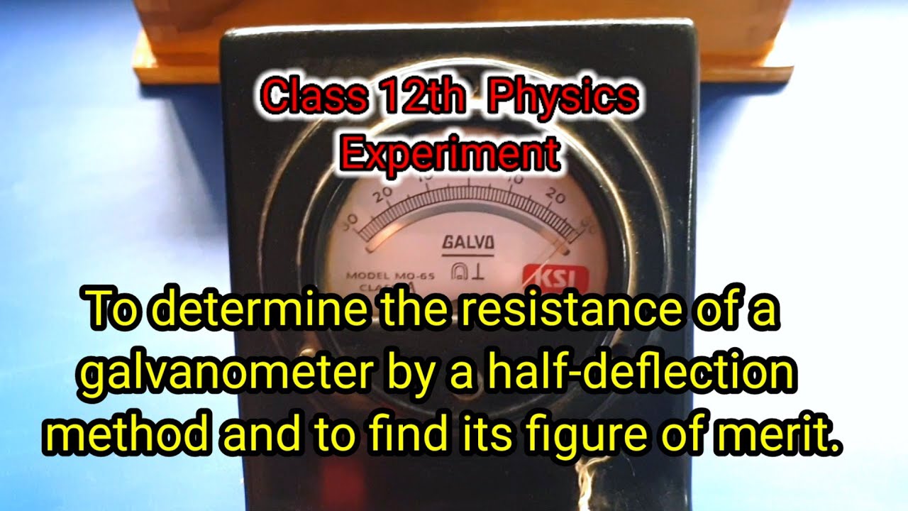 Resistance of Galvanometer by a half-deflection method and figure of ...