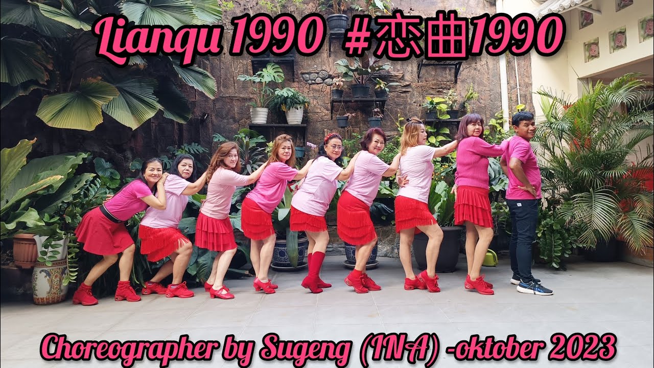 Lianqu 1990 #恋曲1990//Line Dance//Coach Sugeng//Sweet Angel - YouTube