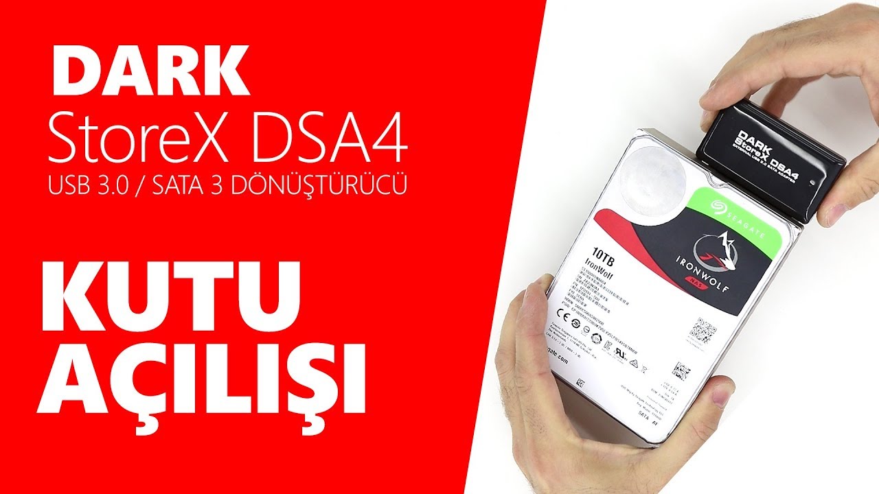 DARK DSA4 USB 3.0 Disk Dönüştürücü Kutu Açılışı - YouTube