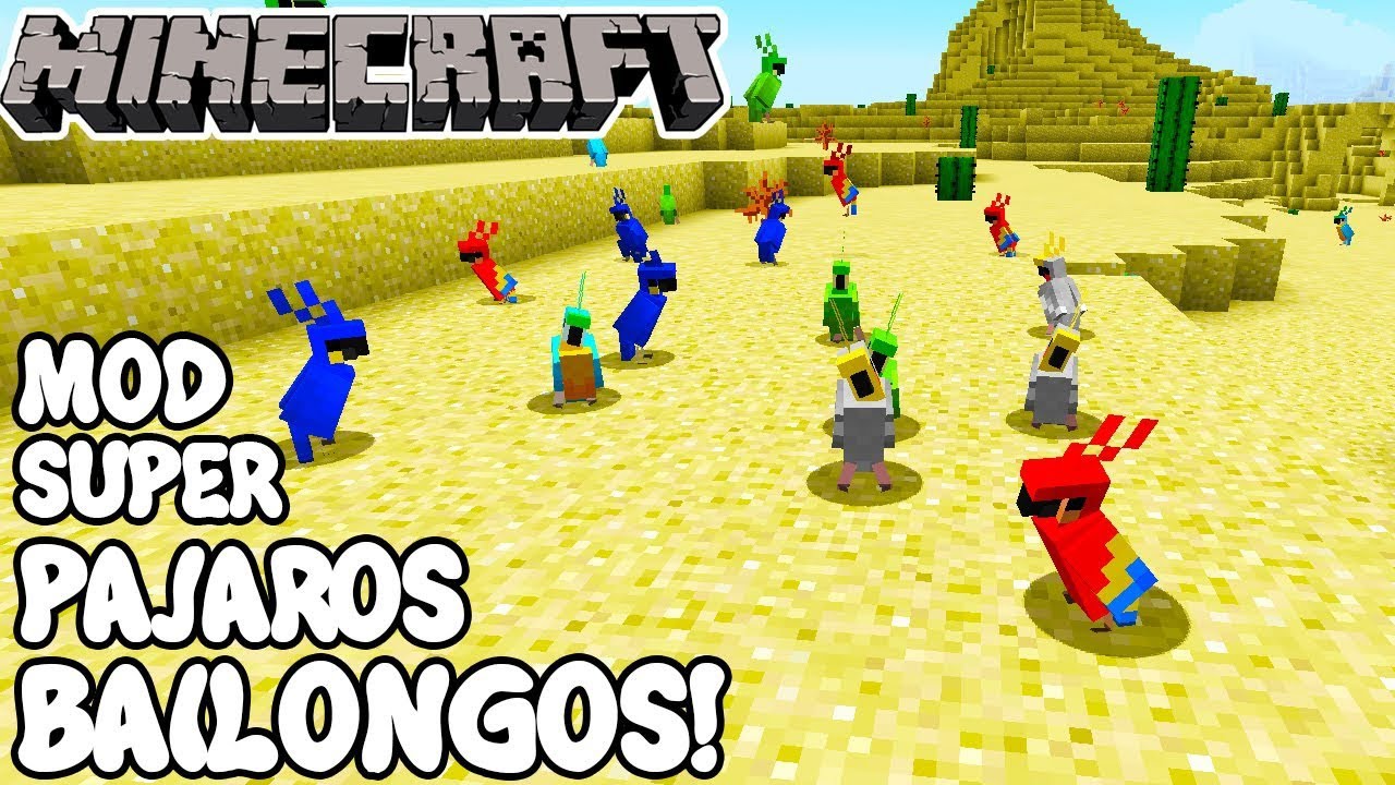 Minecraft 1.12 MOD SUPER PÁJAROS BAILONGOS! Party Parrots Mod Español ...