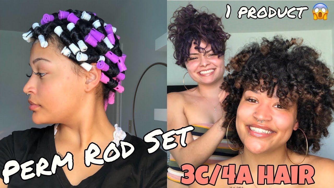 PERM ROD SET USING ONE PRODUCT!? 3C/4A HAIR!! - YouTube
