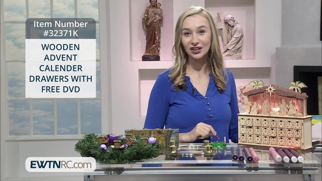 32371K_WOODEN ADVENT CALENDER DRAWERS WITH FREE DVD - YouTube
