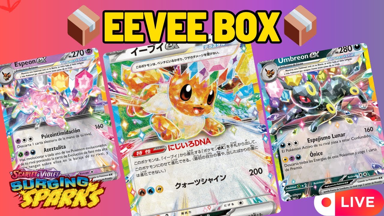 EEVEELUTIONS BOX 📦 Pokémon TCG Live Surging Sparks - YouTube