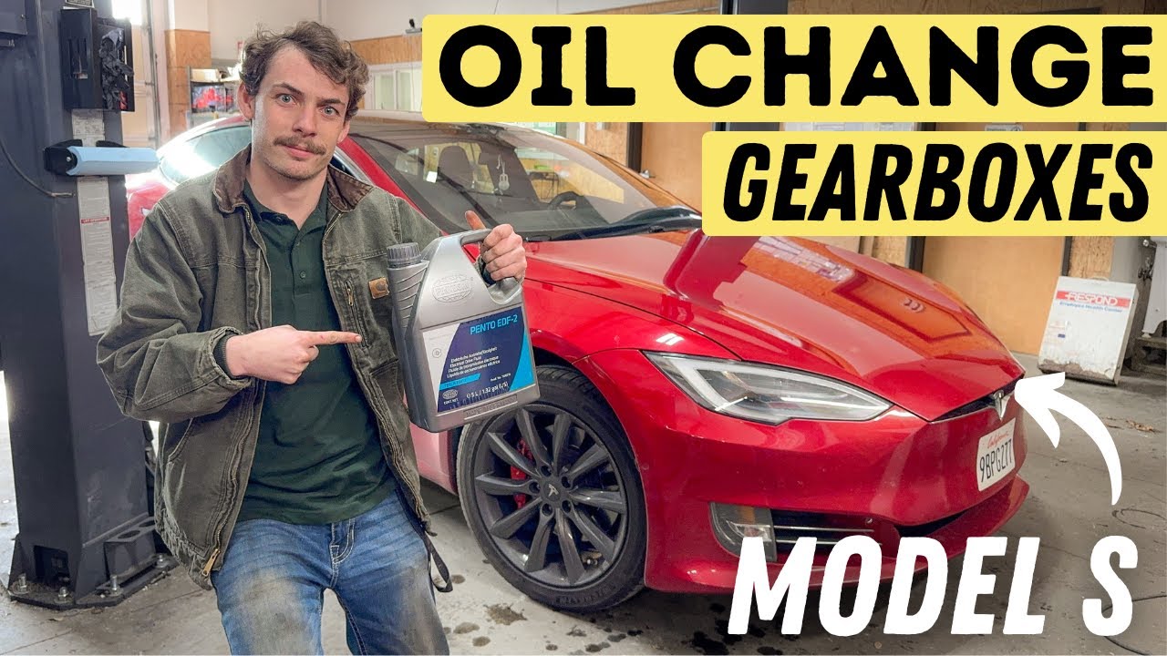 Oil Change On A Tesla! Gearbox Oil Replacement For Both Motors On A ...