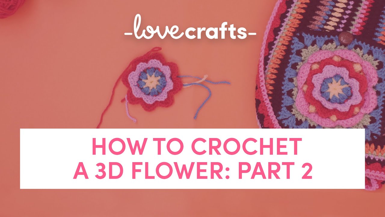 How to Crochet | A Flower (pt. 2 - Basic 3d Flower) - YouTube