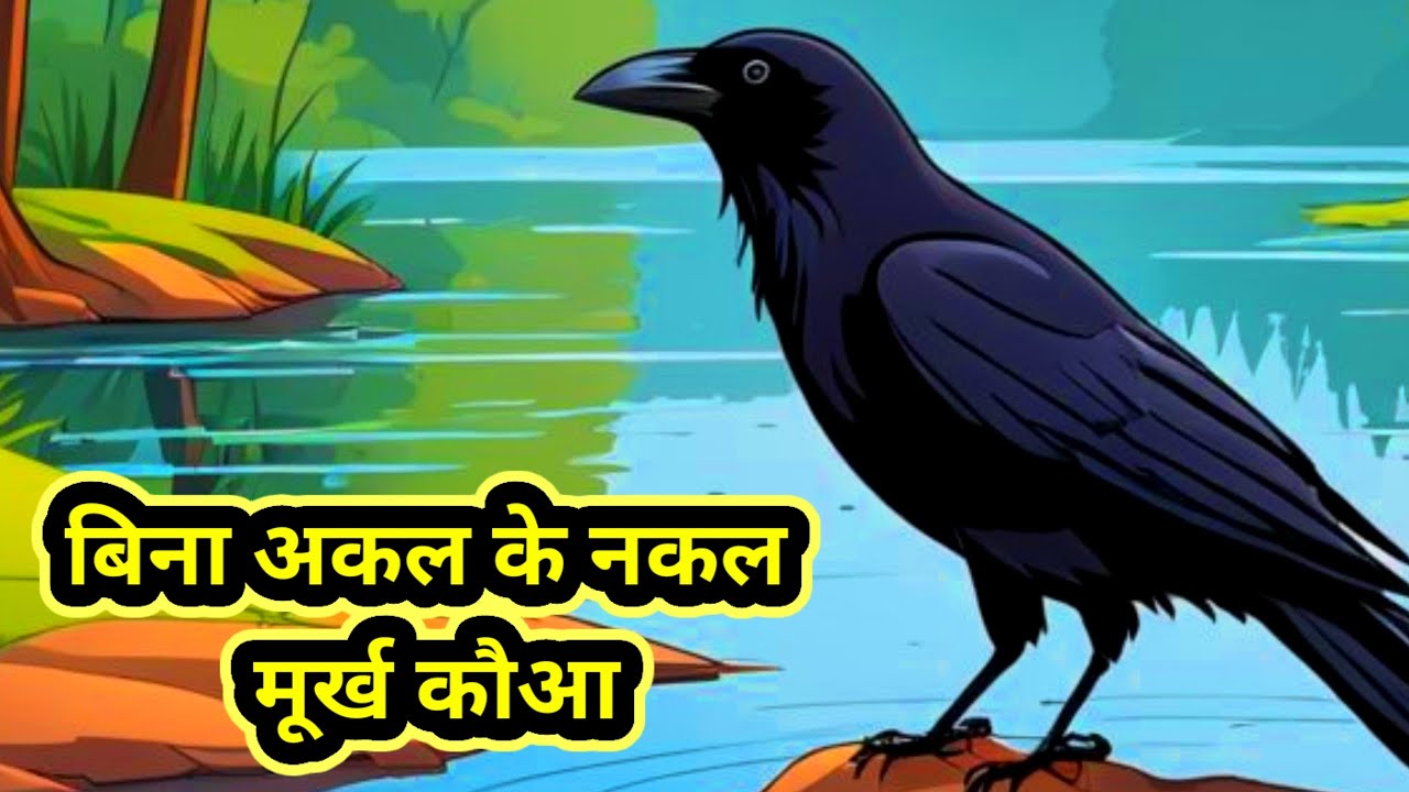 बिना अक्ल के नकल : मुर्ख कौआ की कहानी | जातक कथा| the vain crow story ...