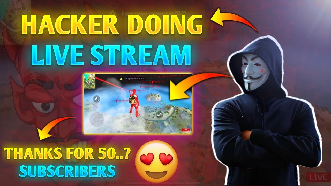 Hacker Doing Live Stream Of Free Fire 😱 Headshot Hacker , Flying Hacker , Diamond Hacker🔥Free ...