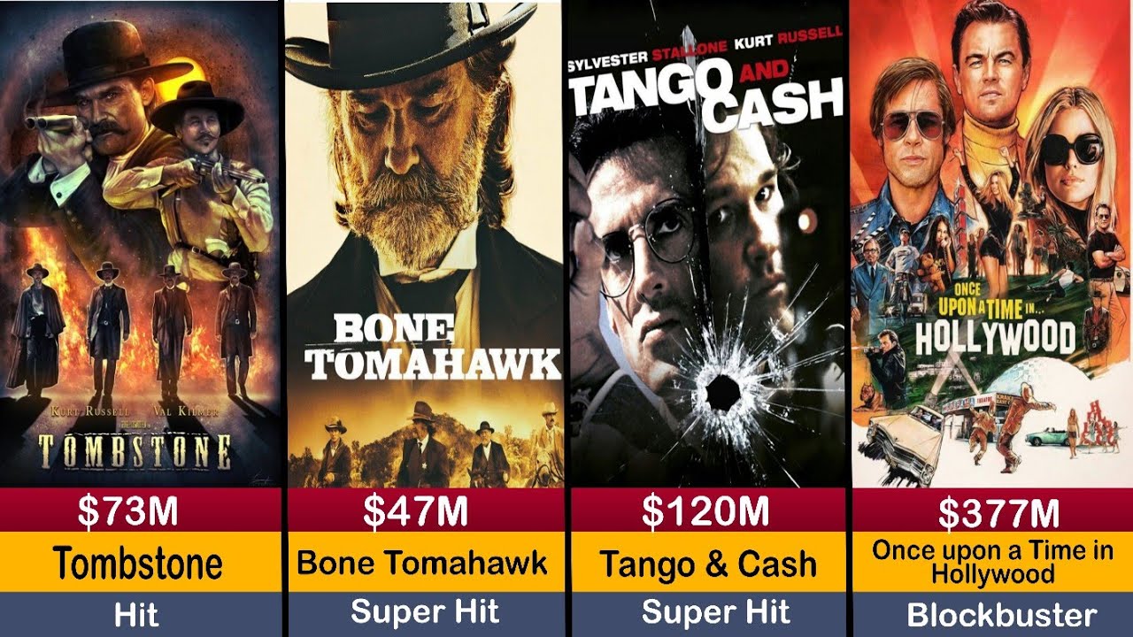 Kurt Russell All Hits and Flops Movie List l Tombstone l Tango & Cash l ...
