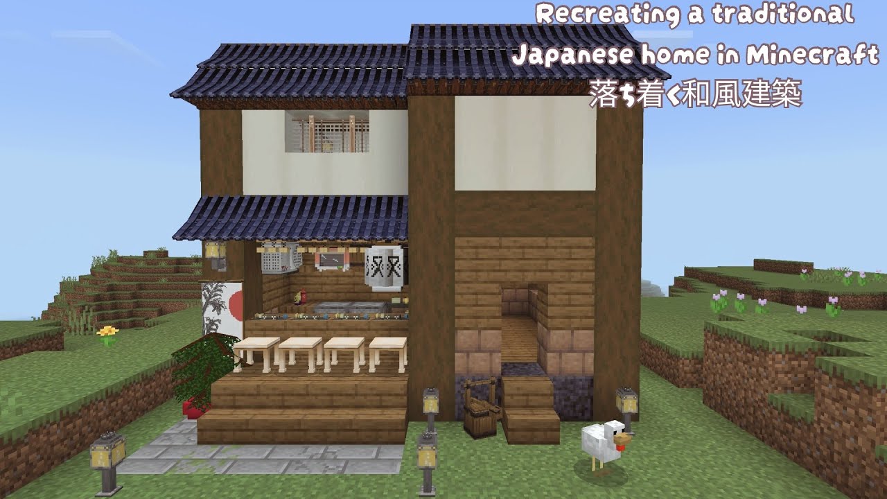 Peaceful Japanese Minka House 🌸 | Easy Traditional Minecraft Build ...
