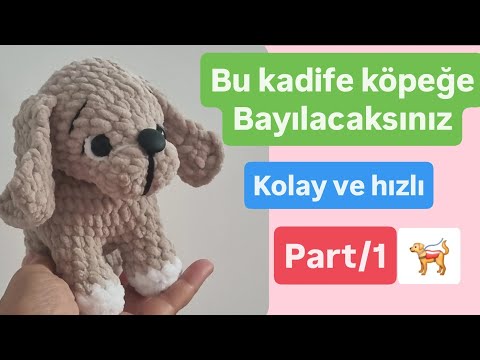 18.Kadife İpten Köpek Yapımı/ Velvet Yarn Dog Crochet | Gerçek Gibi! / So Realistic!”