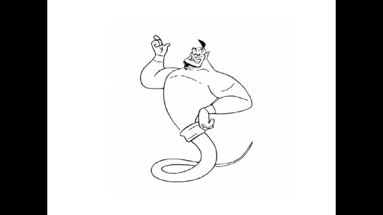 How to draw Genie(Aladdin) full body drawing step by step - YouTube