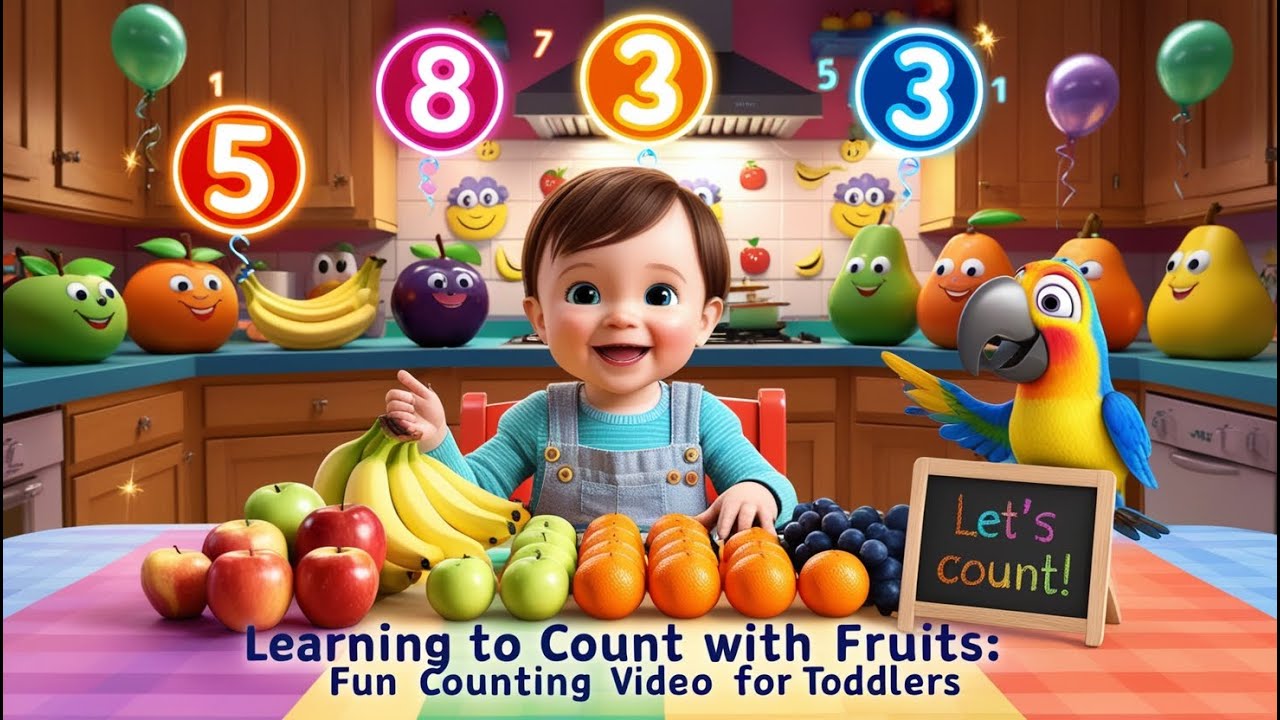 Learning to Count with Fruits Fun Counting Video for Toddlers - YouTube